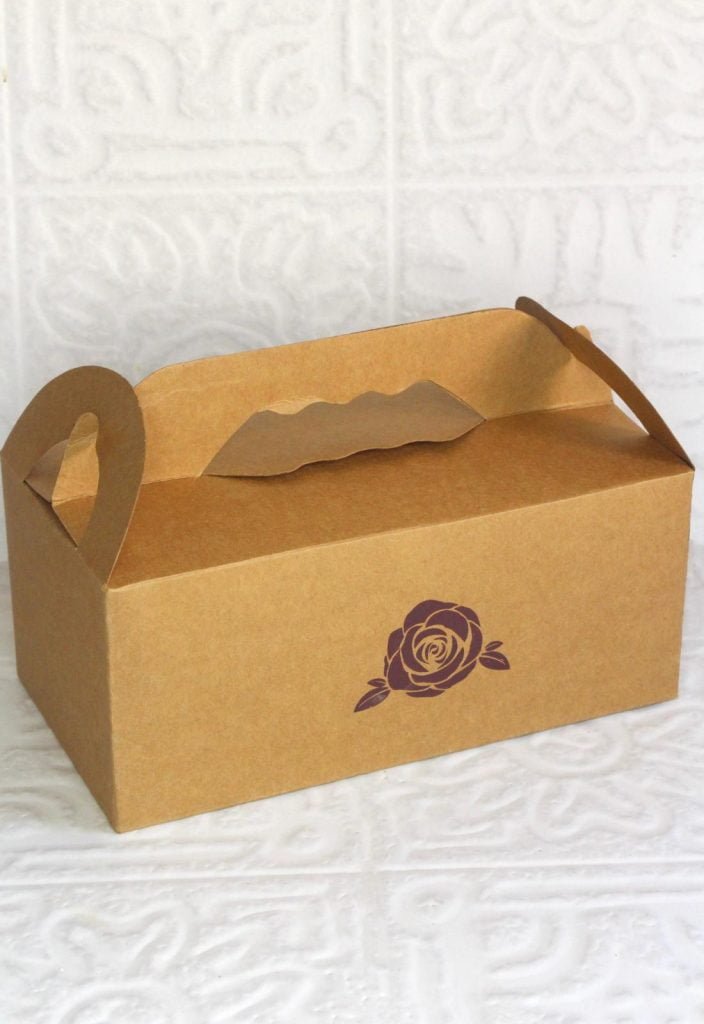 LOAF CAKE / BREAD BOX – KRAFT STYLE WITH HANDLE (Pack of 8) - Chic a Choc