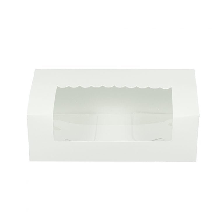 LOAF CAKE / COOKIE BOX – 350 GSM WHITE – 8X4X3.25 (Pack of 8) - Chic a Choc