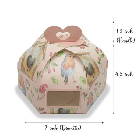 DRY CAKE BOX / HAMPER BOX – 7 Inch – FLORAL (Pack of 8) - Chic a Choc