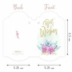 Best Wishes – Floral – Card Tags – Packs of 25/50/100 - Chic a Choc