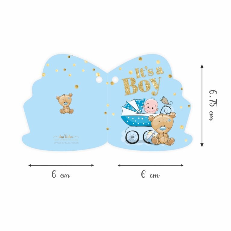 It’s a Boy – Folding Card Gift Tags – Baby Celebration / Baby Shower ...