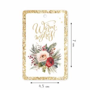 Warm Wishes Gift Tags- Winter Flowers in Watercolors – Pack of 50 ...